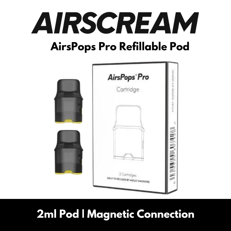 AIRSCREAM AirsPops Pro Refillable Pod - 0.8ohms - Vapeys NZ - Fast ...