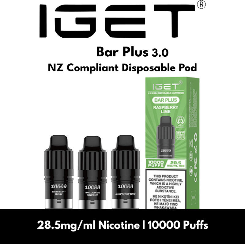 IGET Bar Plus Pod 3.0 - 10000 puffs - 28.5mg Nicotine - Vapeys NZ ...