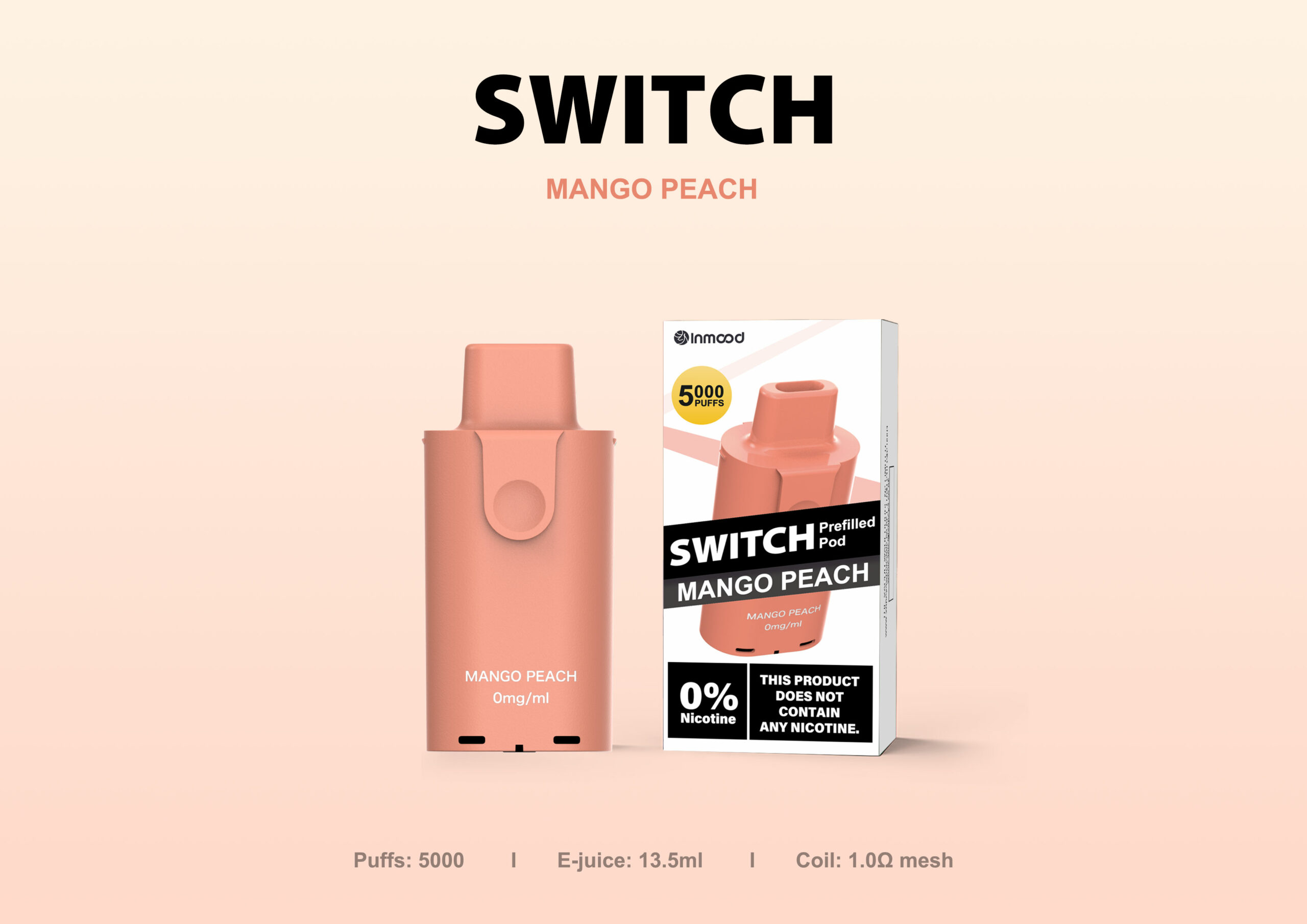 Inmood Switch Pod System/Disposable Vape Replacement Pod - 5000 Puffs ...