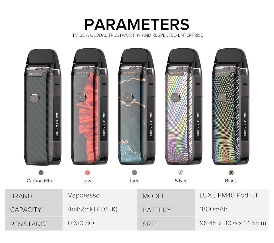 Vaporesso - Luxe PM40 Pod Mod - Vapeys NZ - Fast Shipping | Premium ...