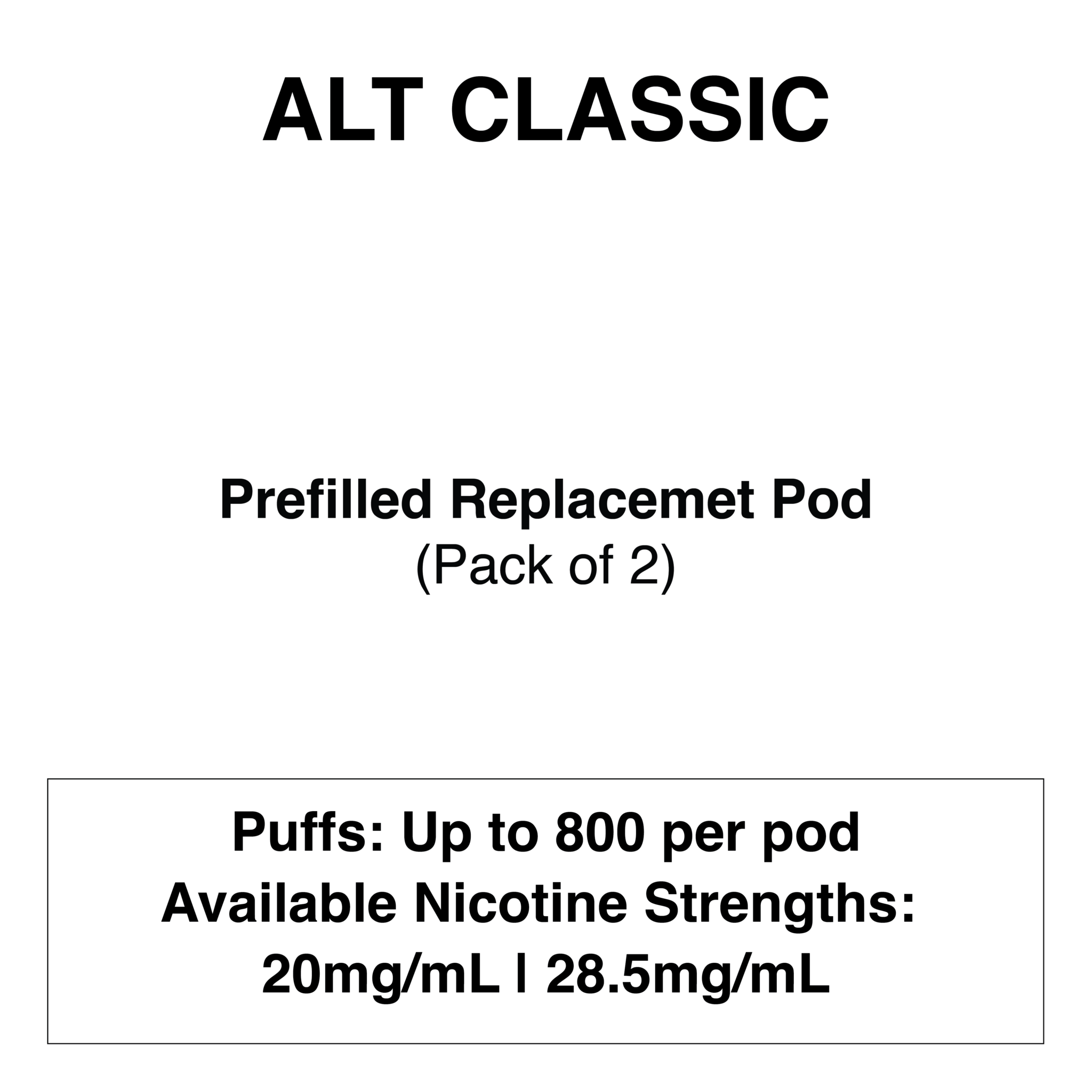 Alt Classic Pods - Pack of 2 - Vapeys NZ - Fast Shipping | Premium Vape ...