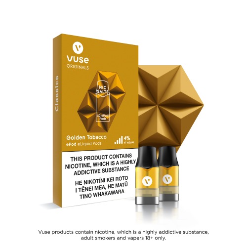Vuse ePod - Golden Tobacco Cartridges (1.6% - 5%) - Vapeys NZ - Fast ...
