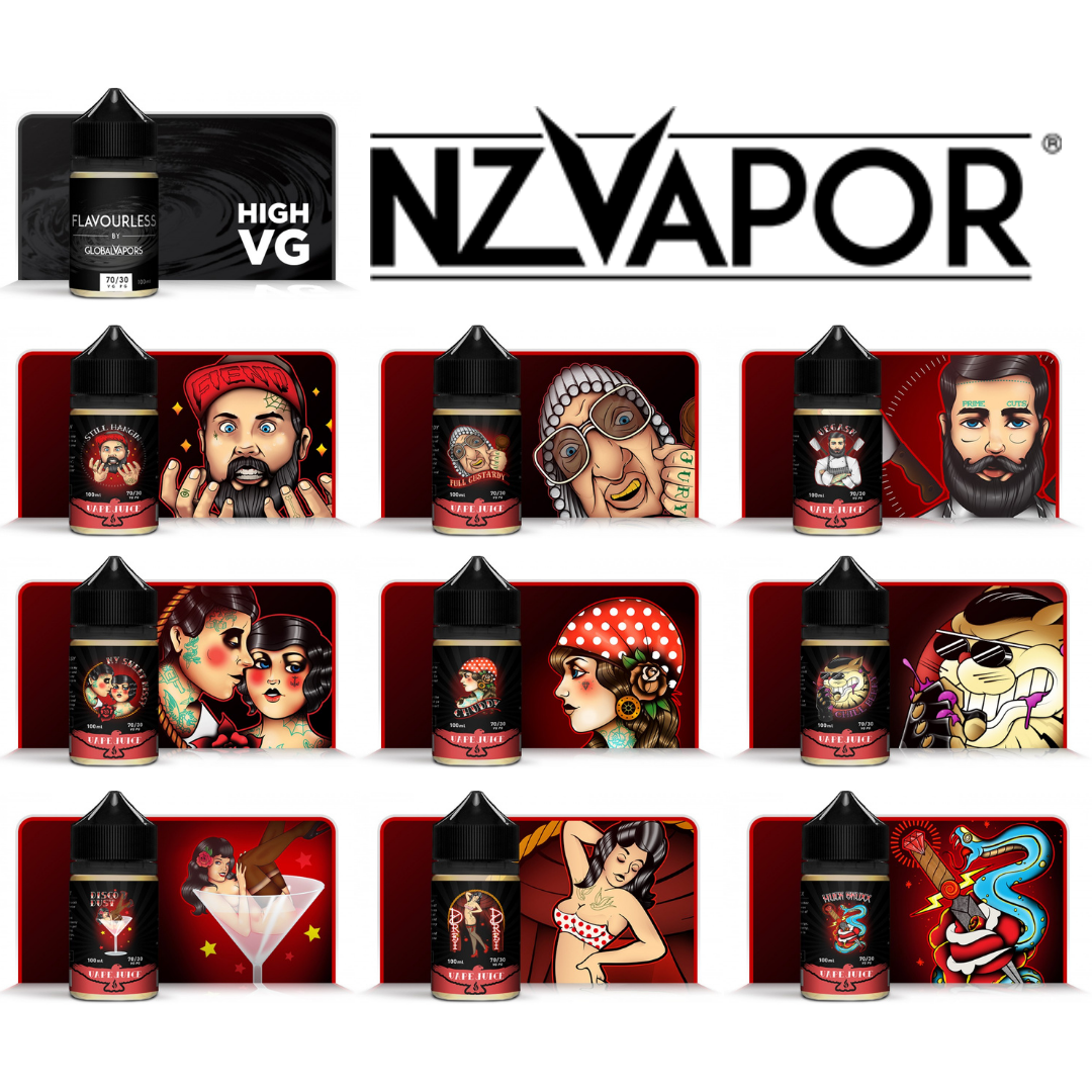 NZVAPOR VAPE JUICE 100ml - 0/3/6mg - 10 Flavours - Vapeys NZ - Fast ...