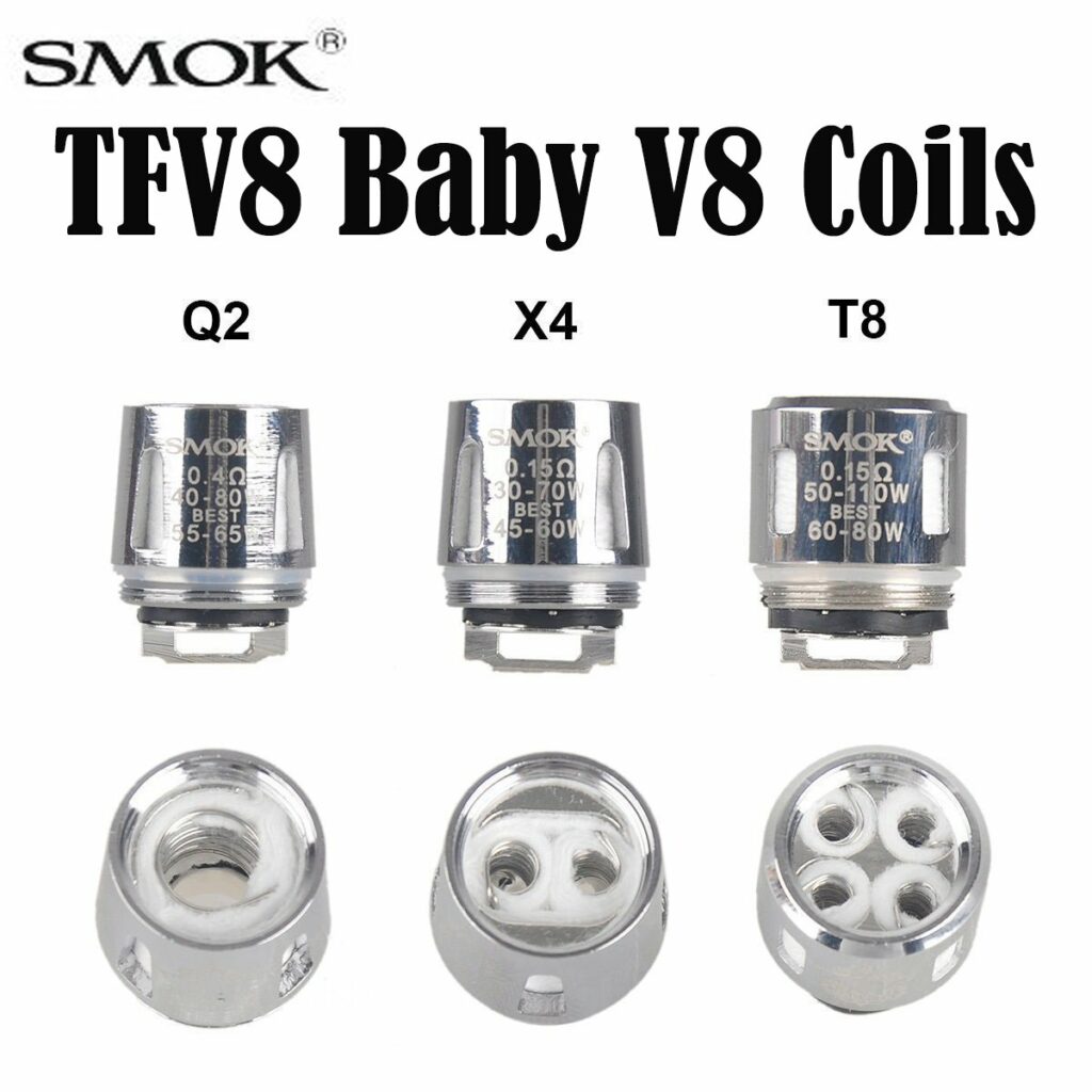 SMOK TFV8 Baby Beast/OSUB Plus, Stick V8 COILS (Pack of 5) - Vapeys NZ ...