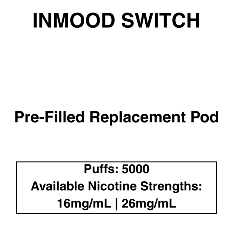 Inmood Switch Vape Replacement Nicotine Pod - 5000 Puffs - Vapeys NZ ...