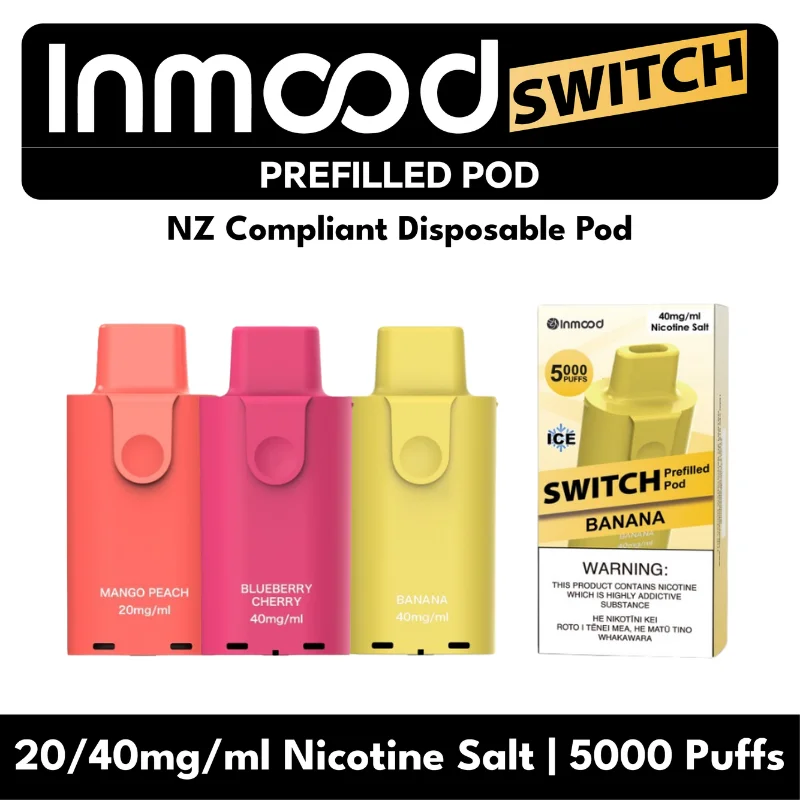 Inmood Switch Vape Replacement Pod - 5000 Puffs - 4% (40 mg)/ 2% (20mg ...
