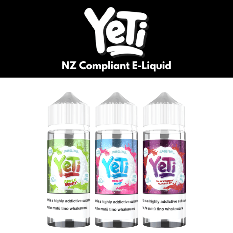 Yeti E-liquid 100ml - 0/3mg - 14 Flavours - Vapeys NZ - Fast Shipping ...