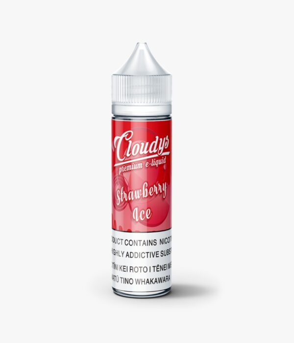 Strawberry Ice - Cloudys Premium E- Liquid Freebase 60 ml - Vapeys NZ ...