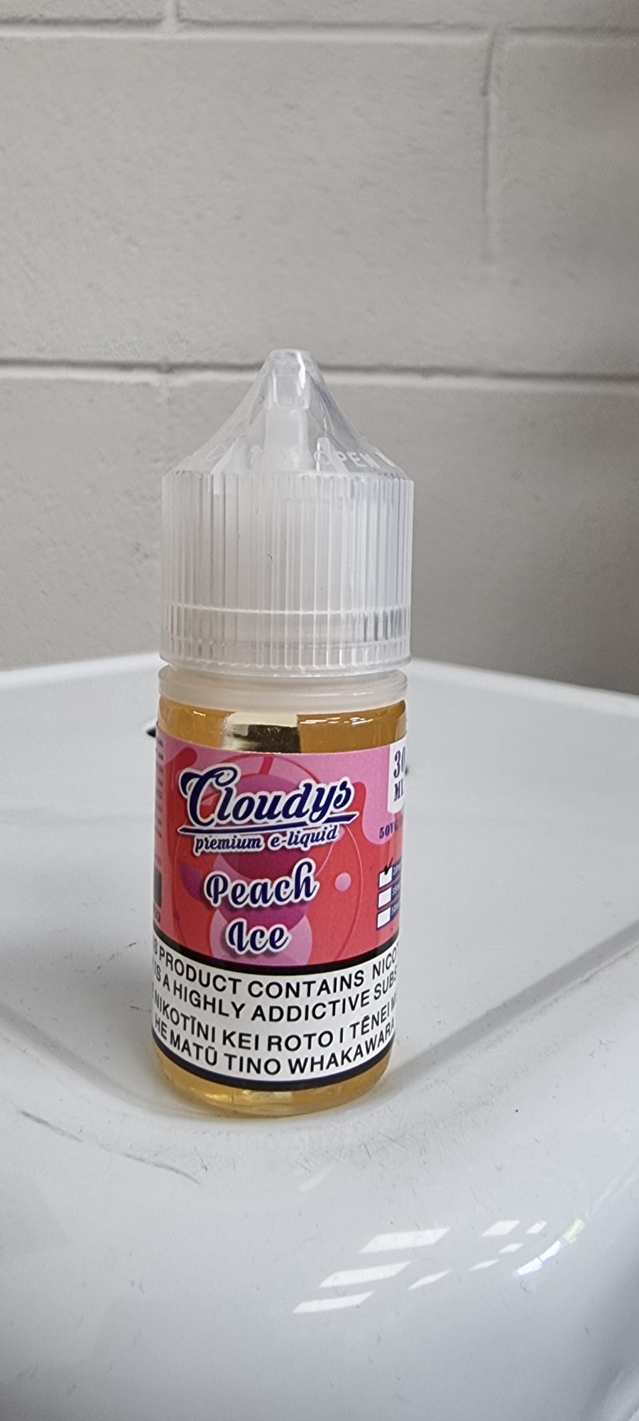 Peach Ice - Cloudys Premium E- Liquid Nic Salt 30 ml - Vapeys NZ - Fast Shipping | Premium Vape ...