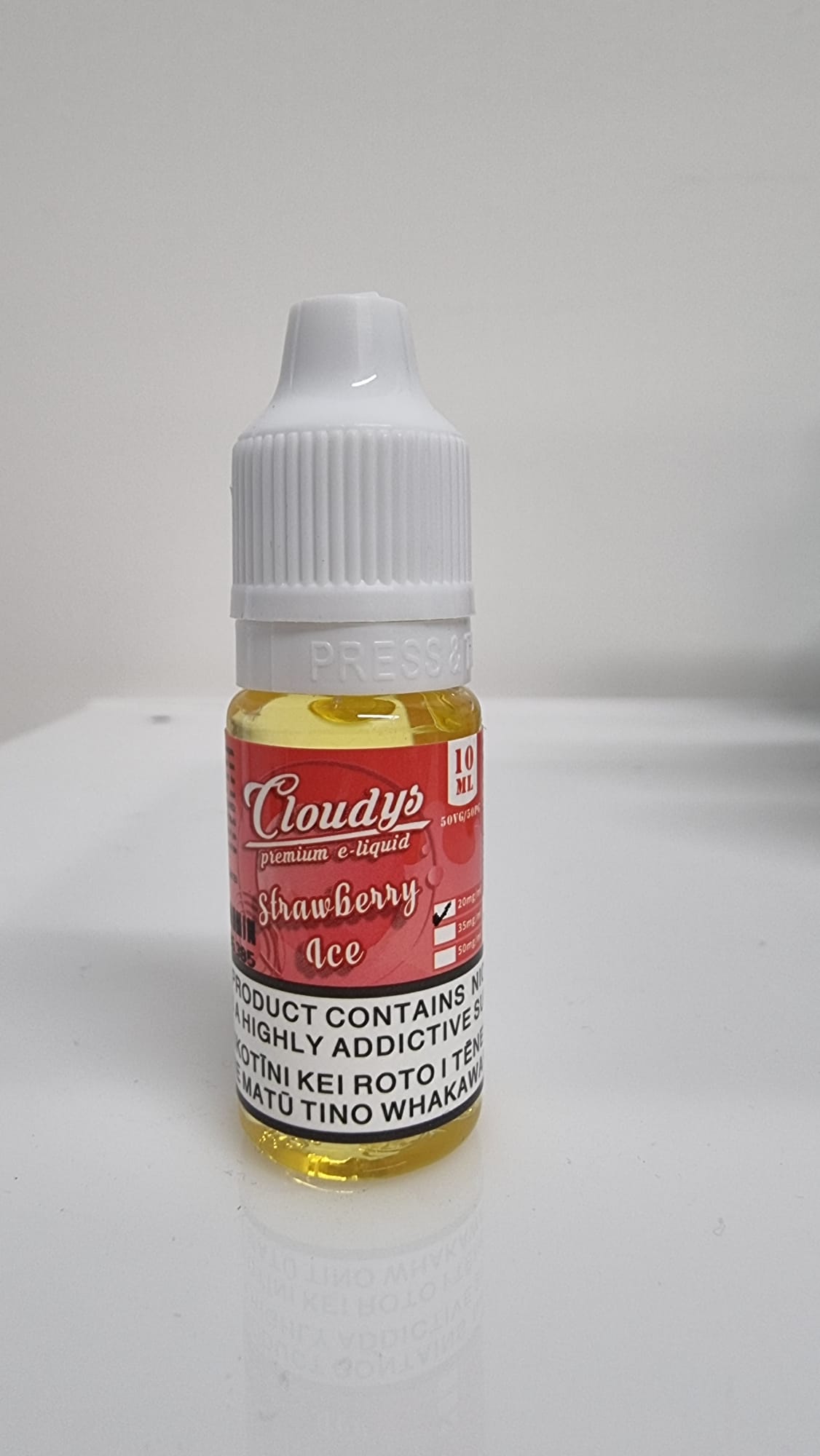 Strawberry Ice - Cloudys Premium E- Liquid Nic Salt 10 ml - Vapeys NZ - Fast Shipping | Premium ...
