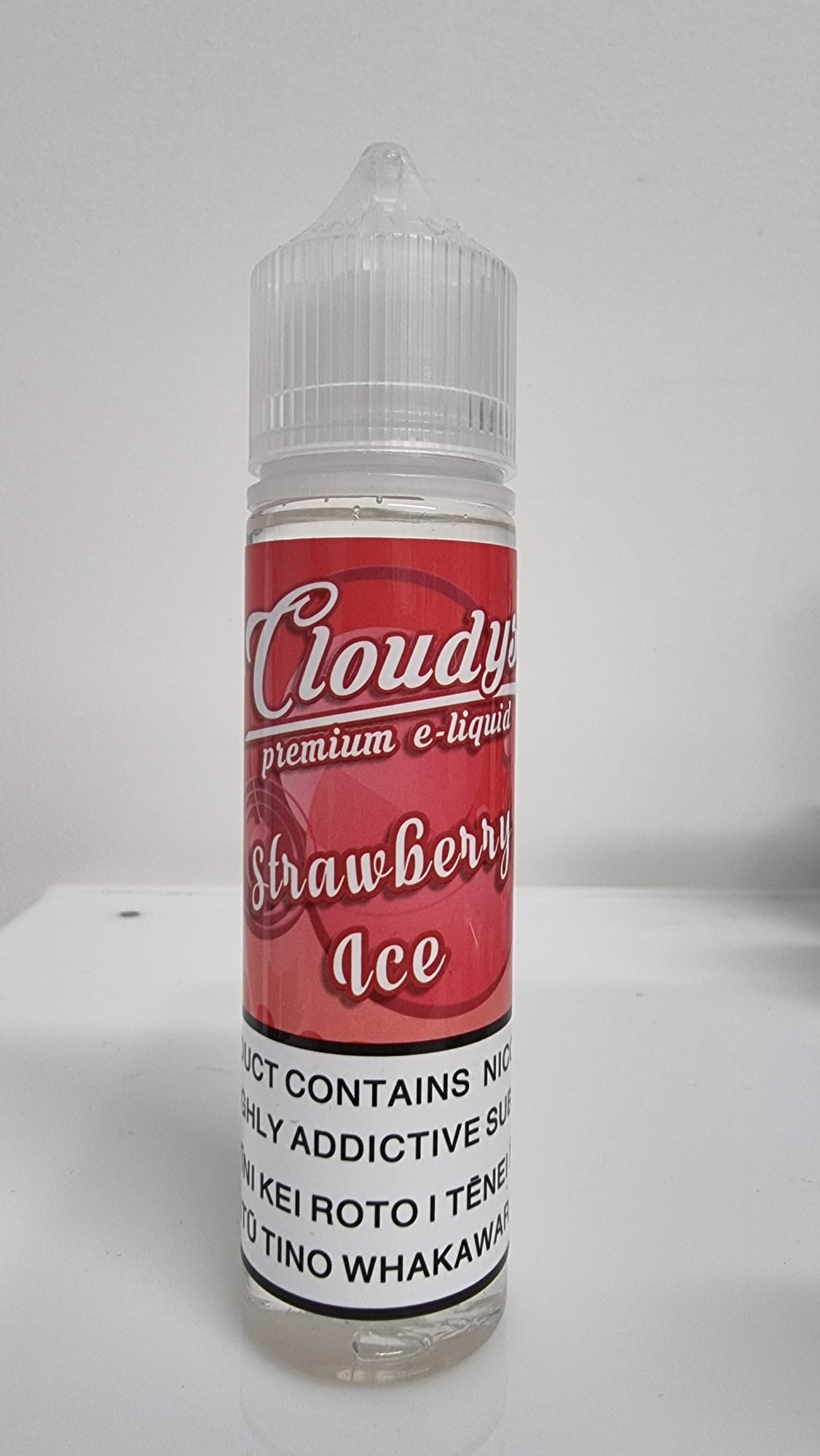 Strawberry Ice - Cloudys Premium E- Liquid Freebase 60 ml - Vapeys NZ - Fast Shipping | Premium ...