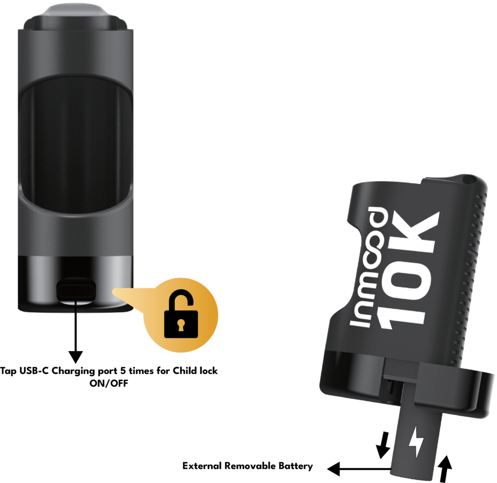 Inmood 10K Closed Pod Vape Kit with reusable battery - 10000 Puffs ...