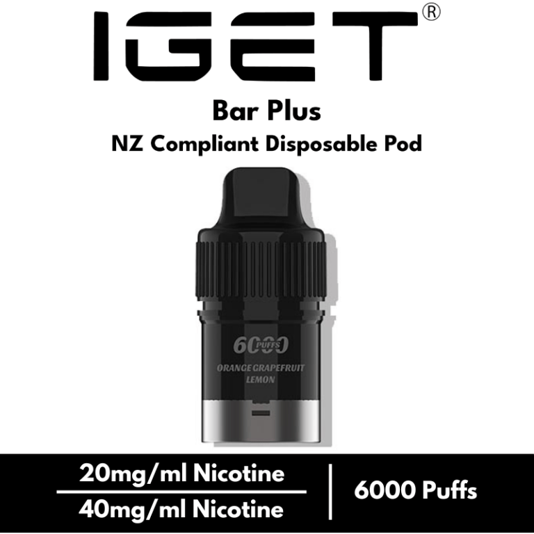 IGET - Bar Plus 2.0 Disposable Vape Replacement Pod - 6000 Puffs - 2% ...