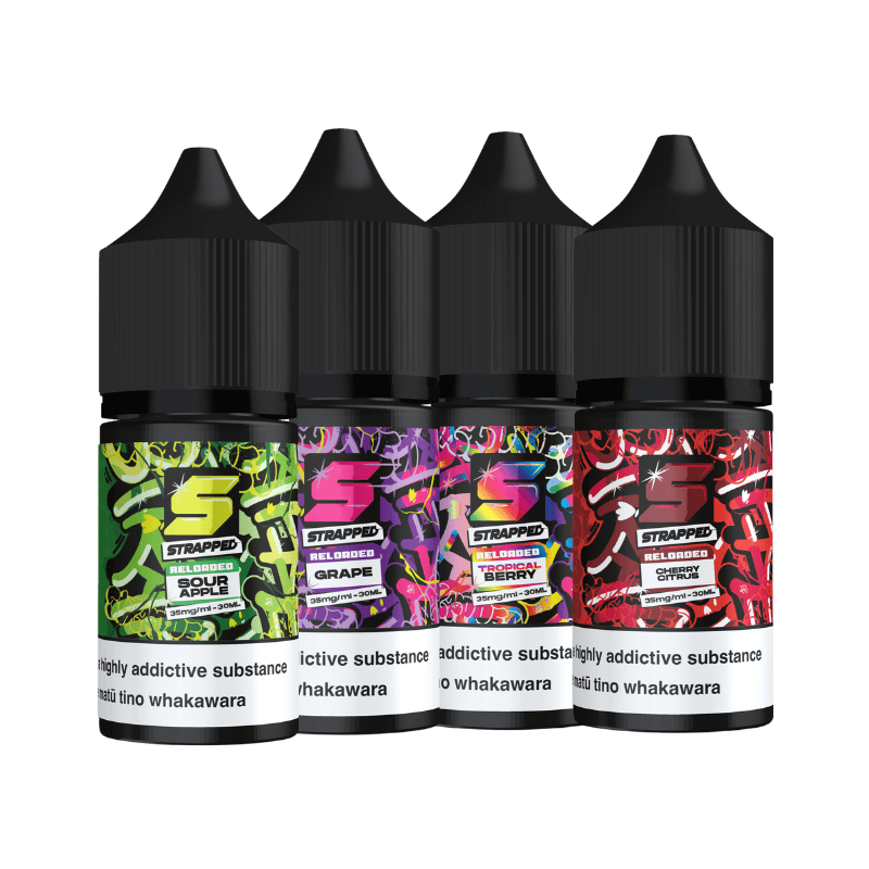Strapped Reloaded - Nicotine Salt - 50/50 - 30ml - 35mg - Vapeys NZ - Fast Shipping | Premium ...