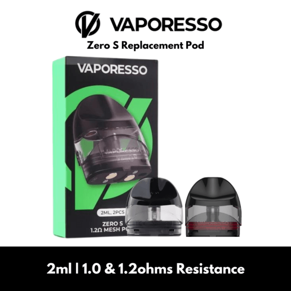 Vaporesso - Zero S - Replacement Pod - Pack of 2 Pods - Vapeys NZ ...