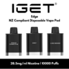 IGET - Edge Closed Pod Vape Kit with reusable battery - 10000 Puffs ...
